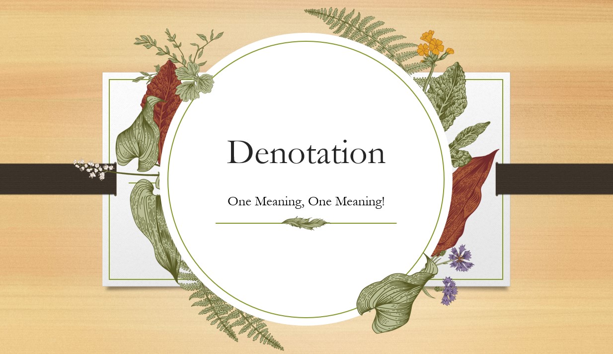 Denotation - Literary Devices - English Studies